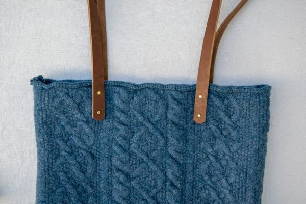 Make this cute DIY Recycled Sweater Tote - Otherwise Amazing